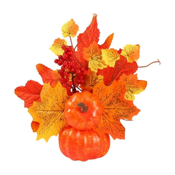 C Version C Halloween Home Decor Ornament With Pumpkin Ghost Face Maple ...