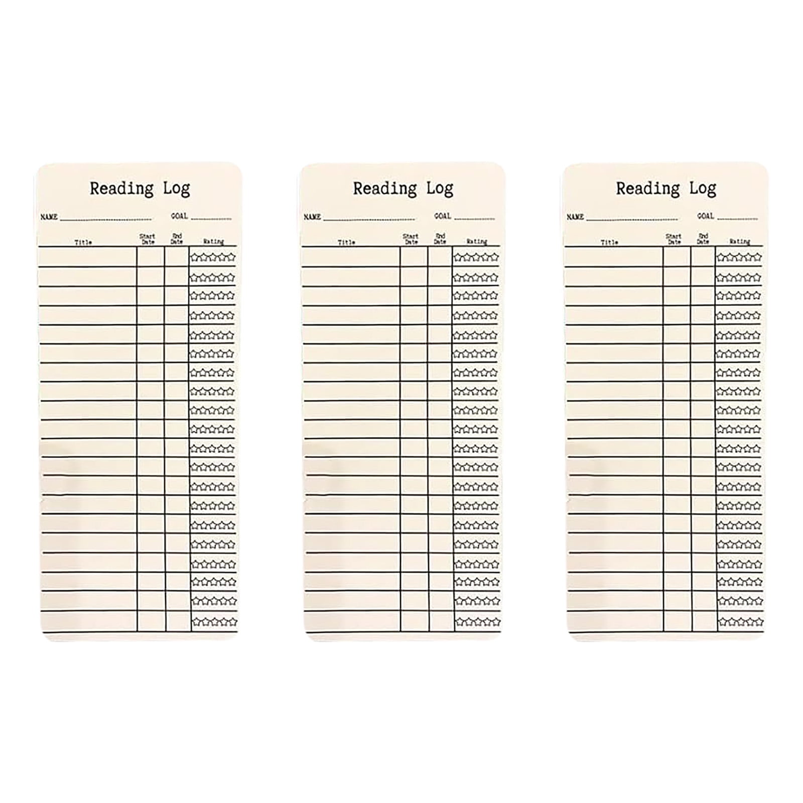 C Vintage Library Card Bookmark Set For Reading Enthusiasts Students ...