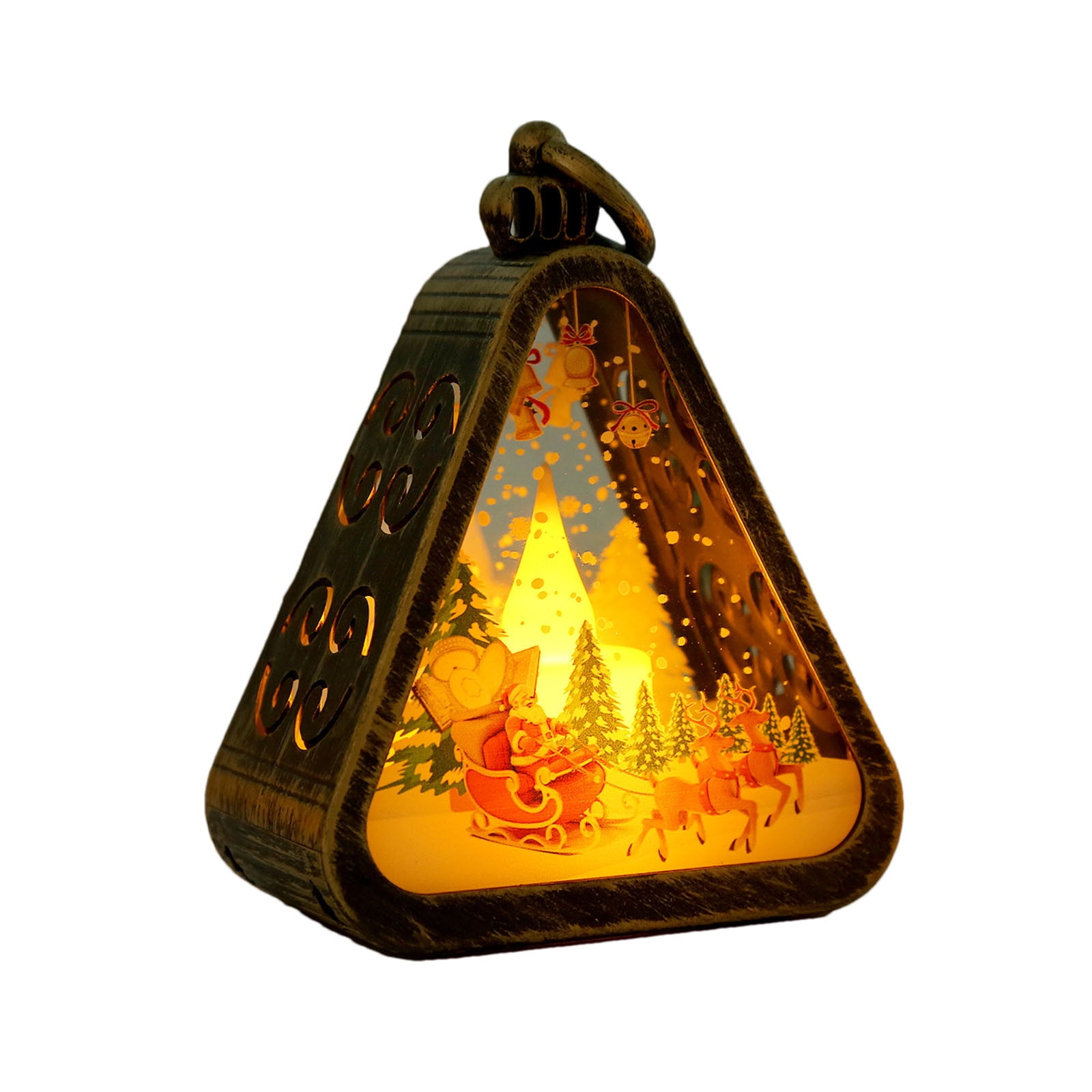 C Vintage Style Led Wind Lantern Night Light With Festive Design ...