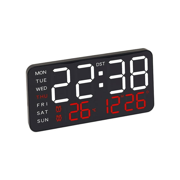C Wall Mountable Time Display With Red Illumination Shows Date And ...
