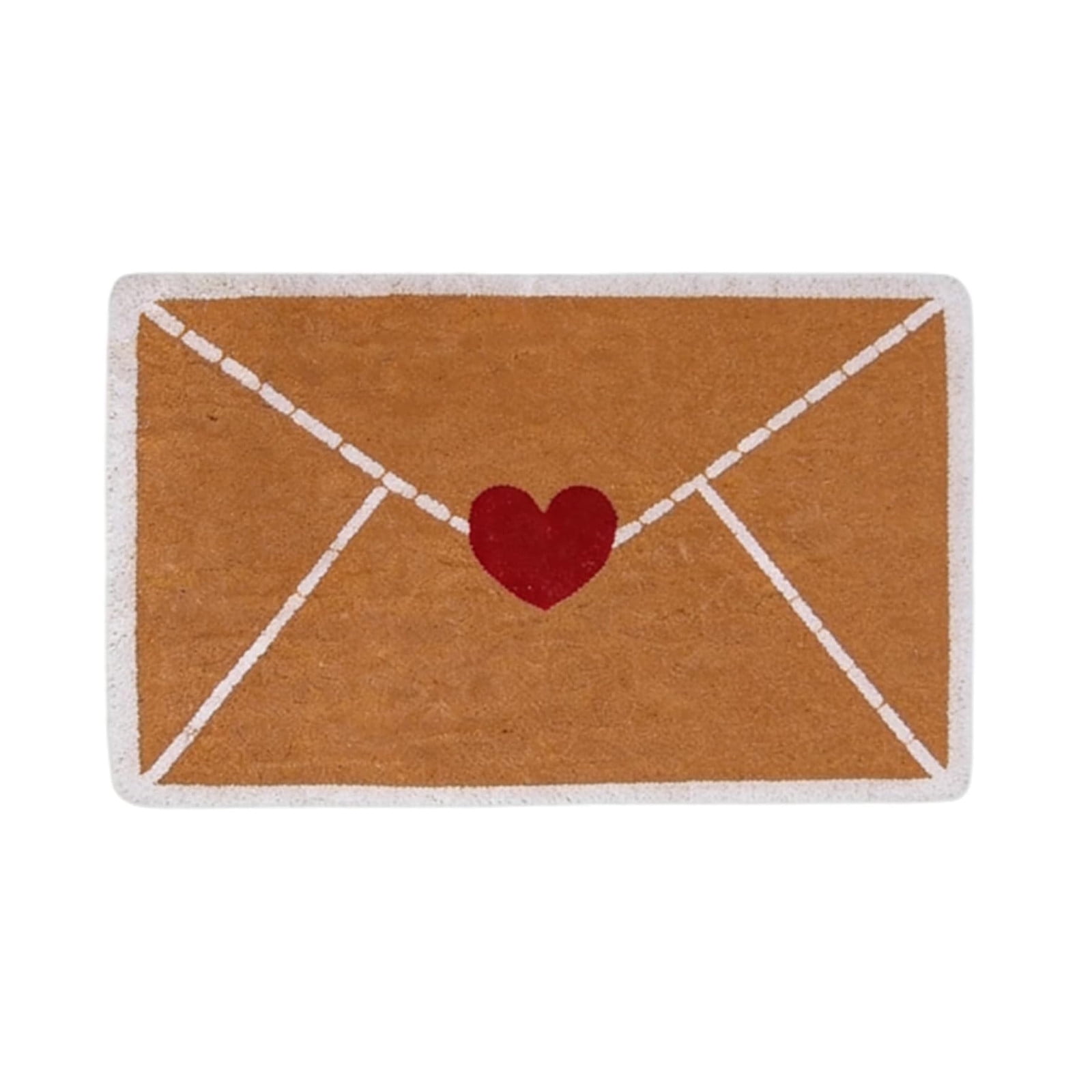 C Welcome Doormat Heart Shape 60X90Cm Non Slip Backing Indoor Outdoor ...