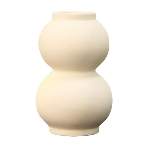 C White Ceramic Plain Vase For Flower Arrangement Dry Flowers Home ...