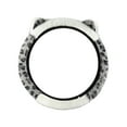C White Gray Cat Ear Design Steering Wheel Cover Size C Leopard Print ...