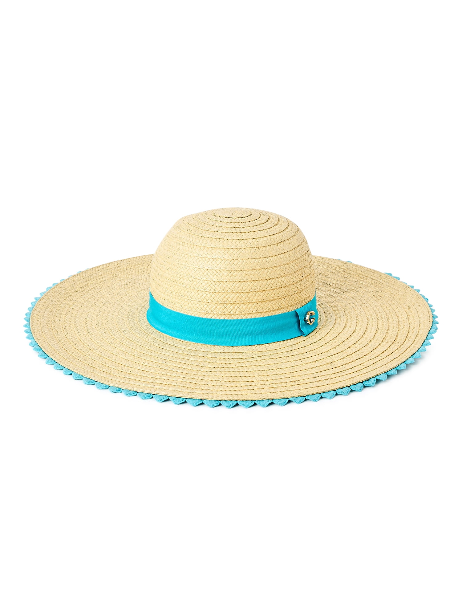 C. Wonder Adult Female Floppy Straw Hat with Scalloped Edge - Walmart.com