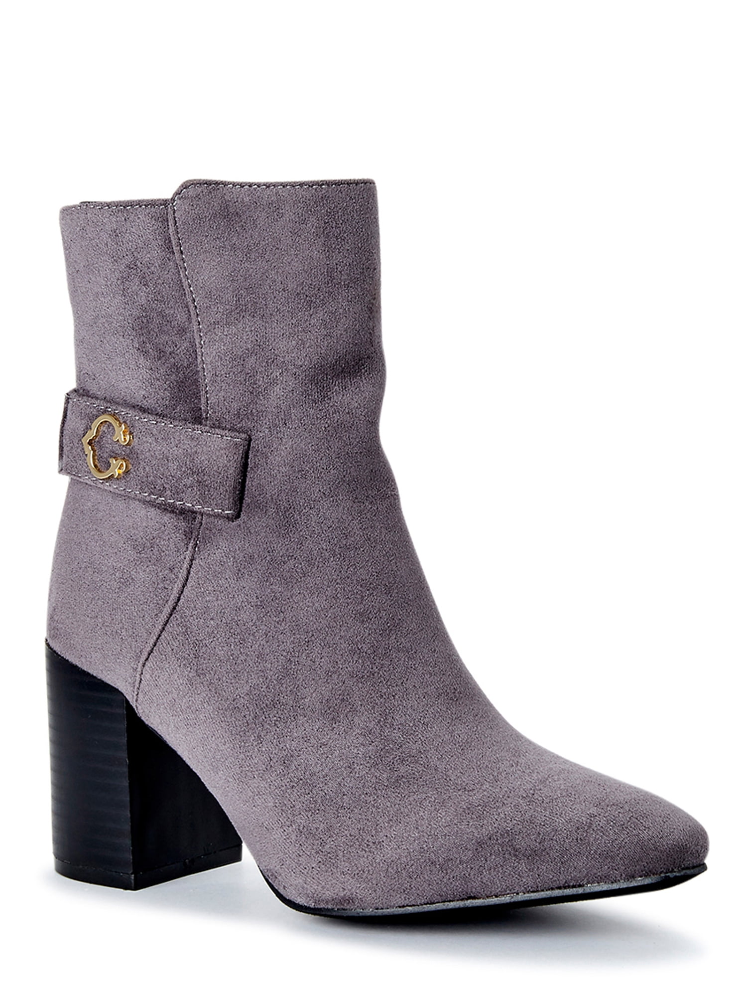 C. Wonder Women's Lailah Microsuede Heeled Booties - Walmart.com