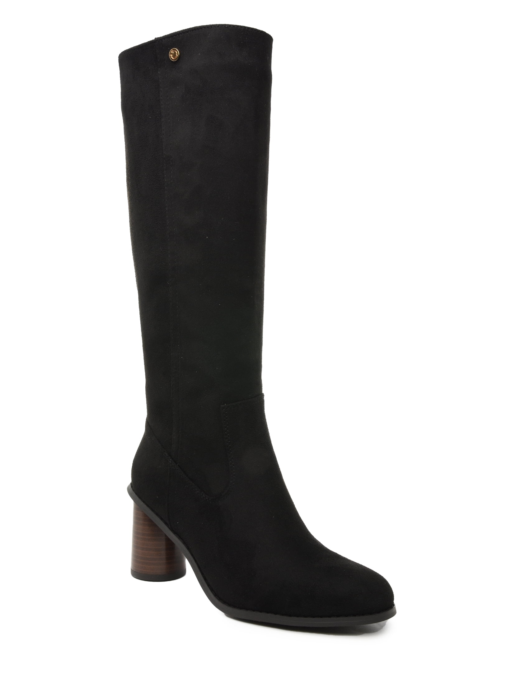 C. Wonder Women's Microsuede Knee High Heeled Boot - Walmart.com
