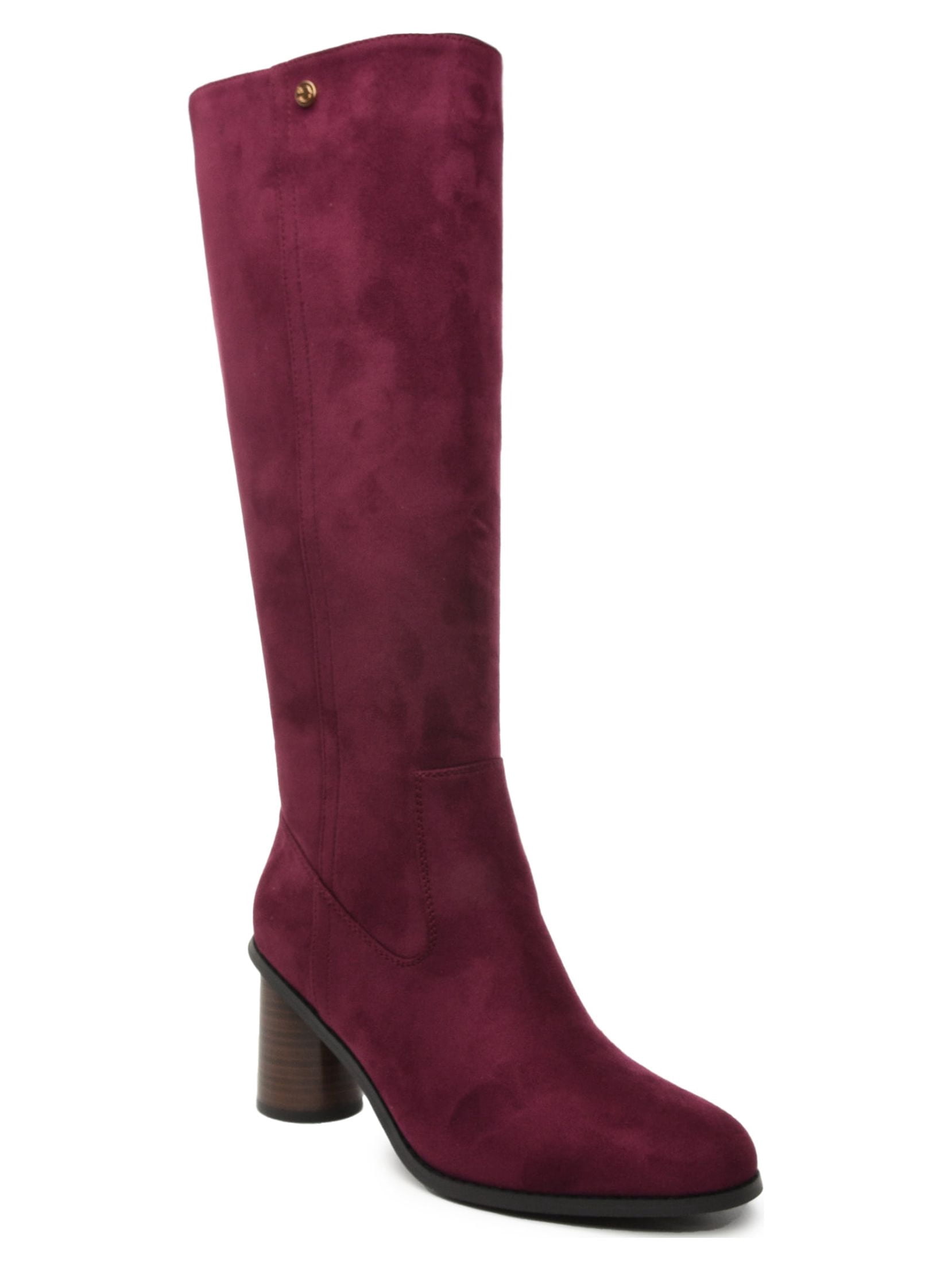 C. Wonder Women's Microsuede Knee High Heeled Boot - Walmart.com