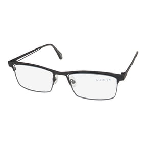 Unisex Optical Eyewear - Rectangle Shape, Metal Full Rim, Cocoa ...