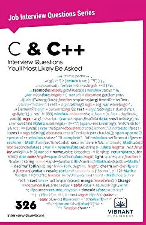 Pre-Owned C & C++ Interview Questions You'll Most Likely Be Asked (Paperback) 1946383139 ...