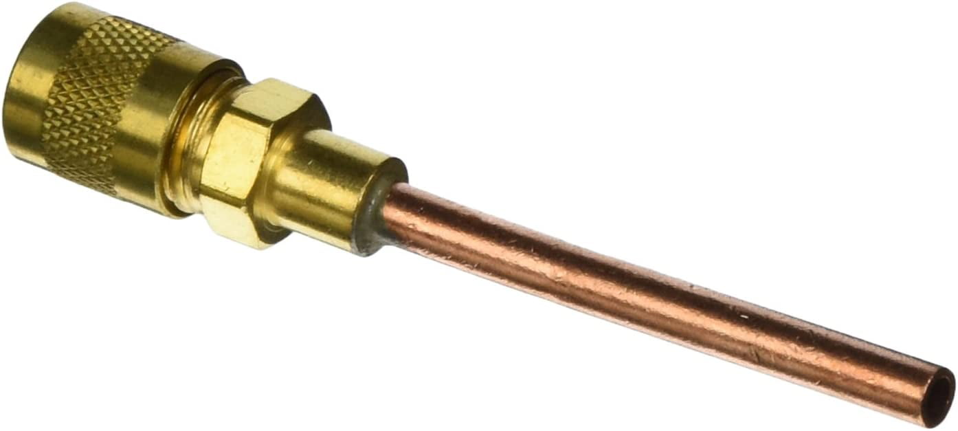 C and D Valve Co. CD8403 Refrigerator 6-Pack 1/4″ Male Flare Access Fitting w/ 3/16″ Copper Tube ...