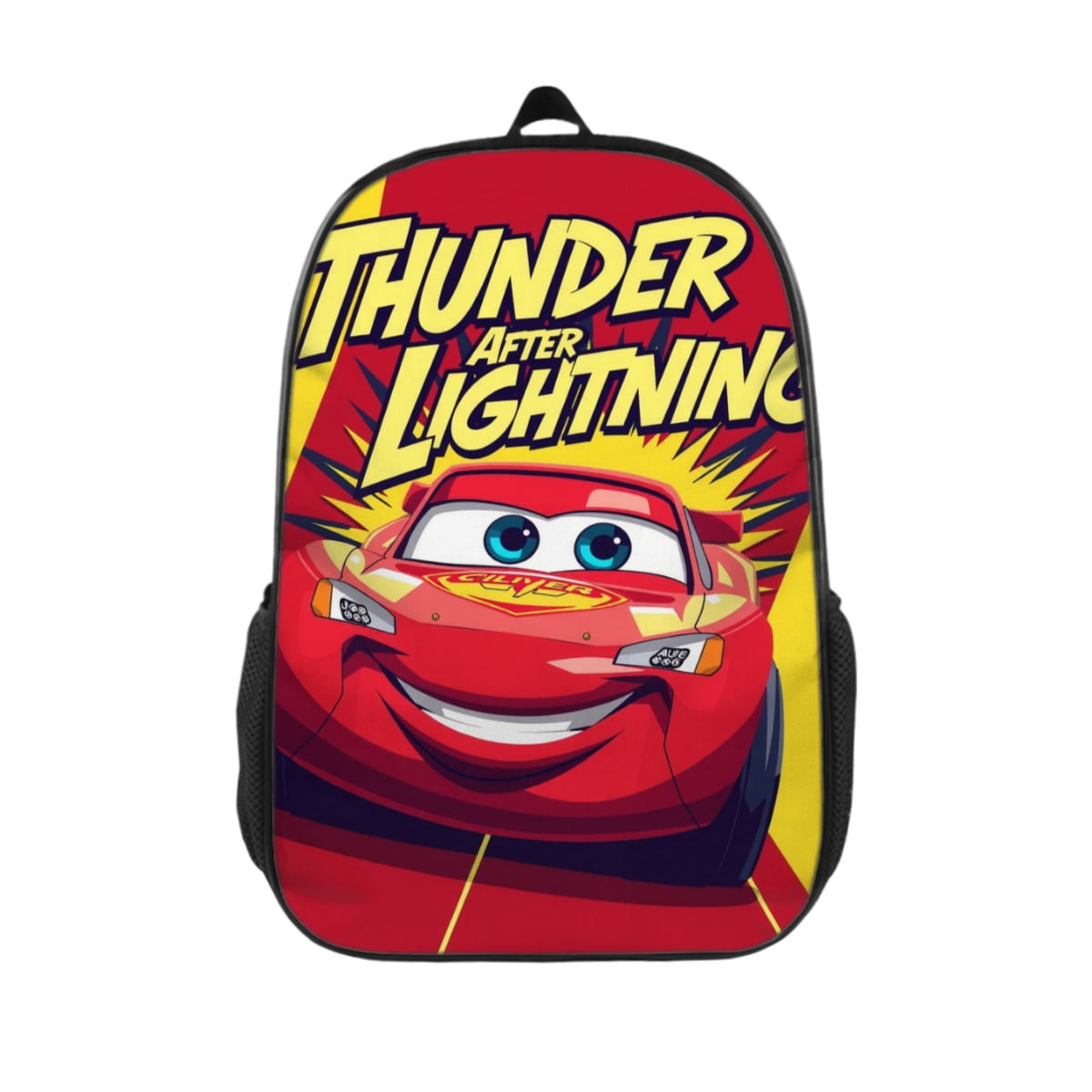 C×ars Full Print Cartoon Casual Backpack Laptop Backpack Bicycle Travel ...
