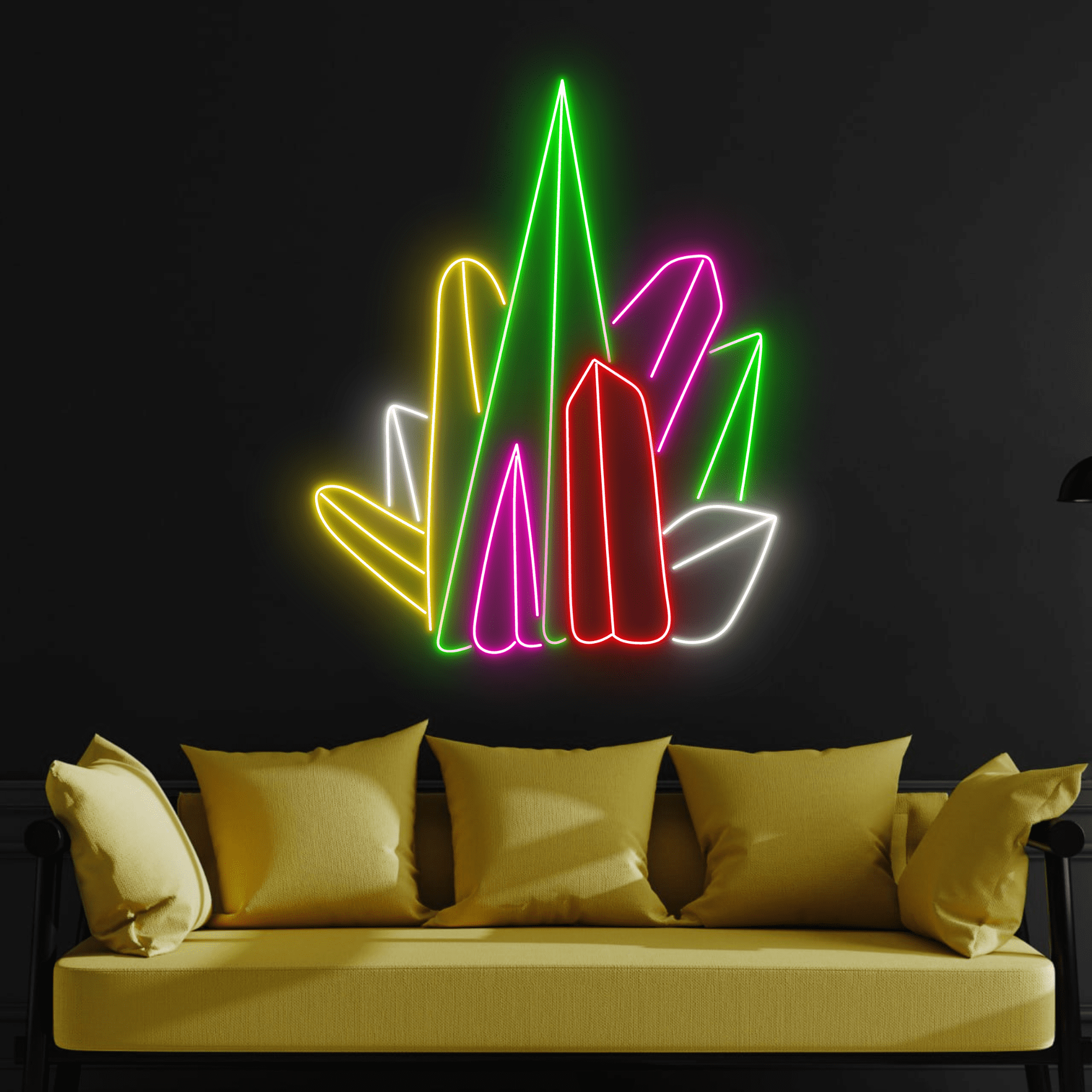 C-craft Abstract Wall Art Neon Sign Led Light for Living Room Wall ...
