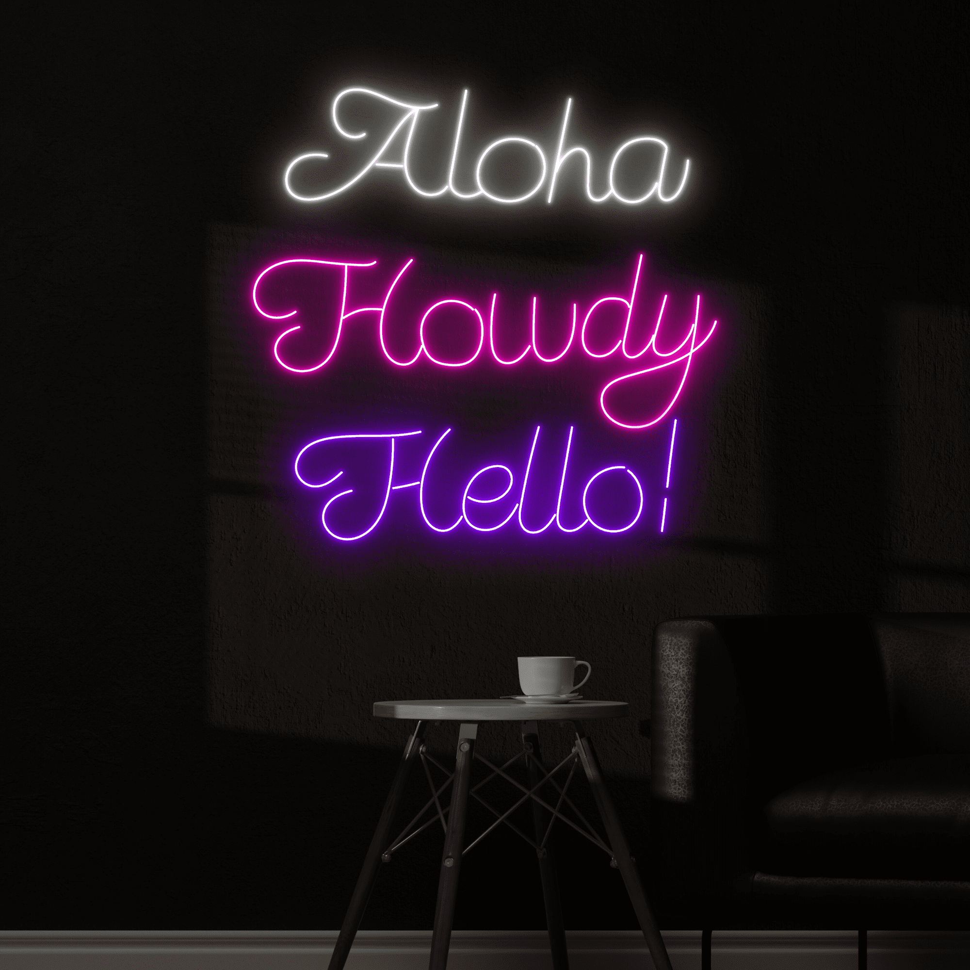 C-craft Aloha Howdy Hello Neon Sign Wall Art Teen Room Decor Gift for ...