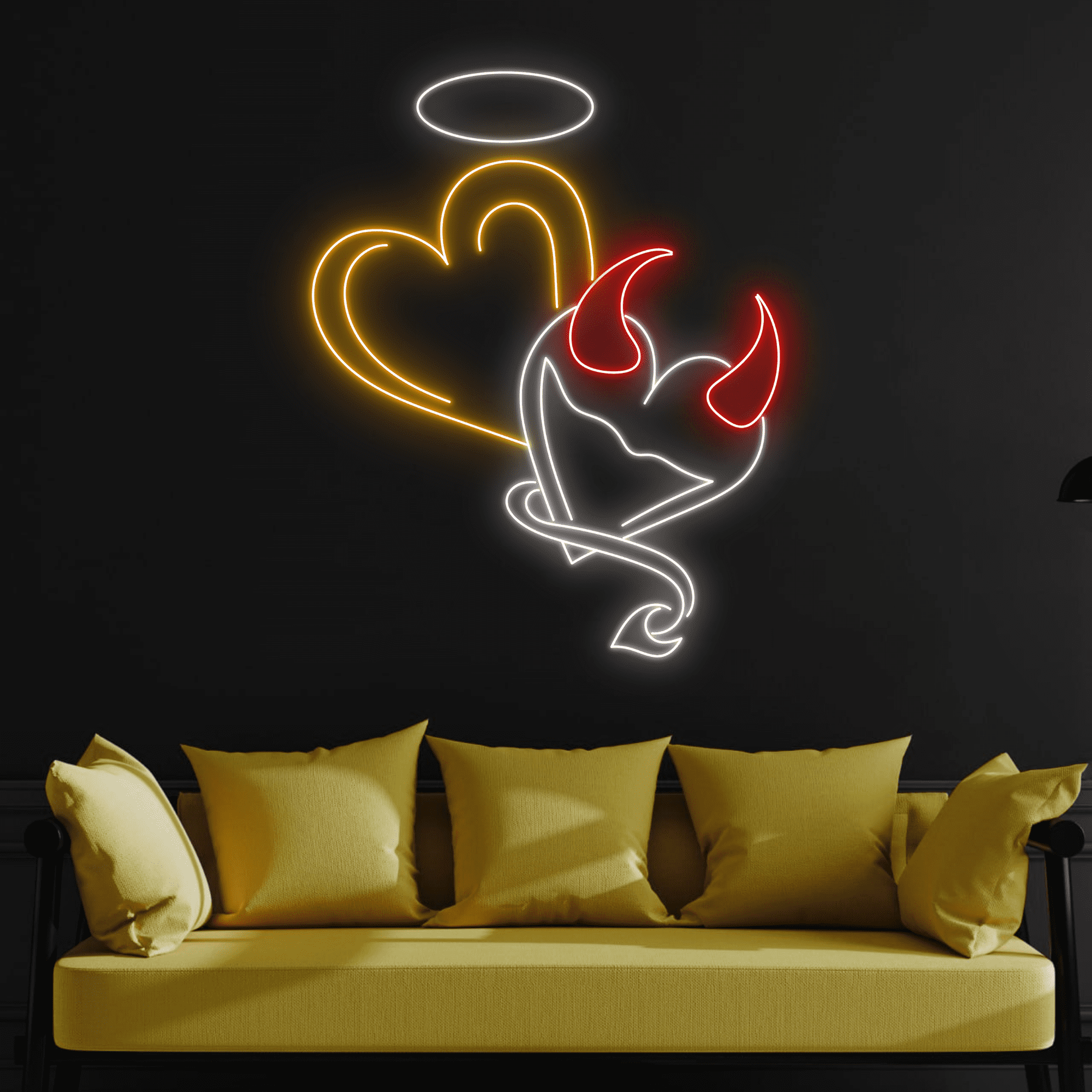 C-craft Angel and Devil Neon Sign Led Lights for Wedding Decorations ...