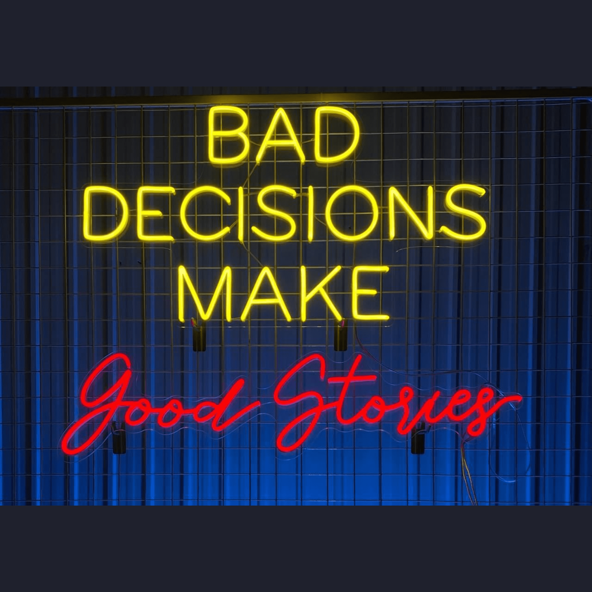 C-craft Bad Decisions Make Good Stories Neon Sign Wall Art Led Light ...