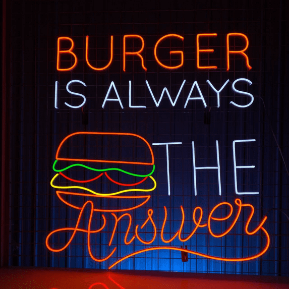 C-craft Burger Is Always the Answer Neon Sign Led Sign Wall Art for ...