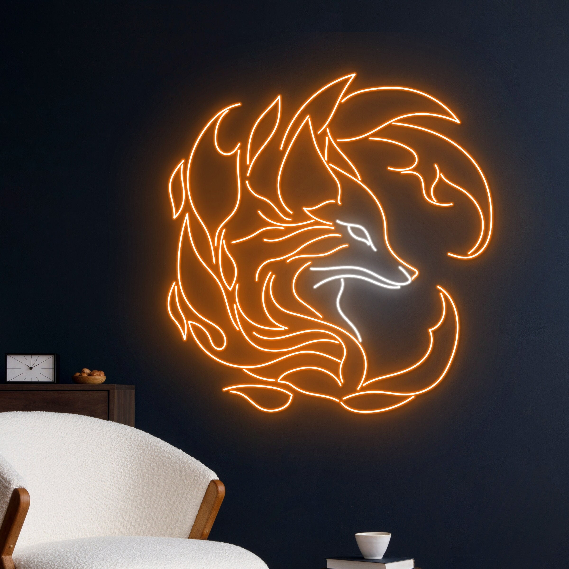 C-craft Charming Fox Neon Light - Adds Whimsical Touch to Home Decor ...
