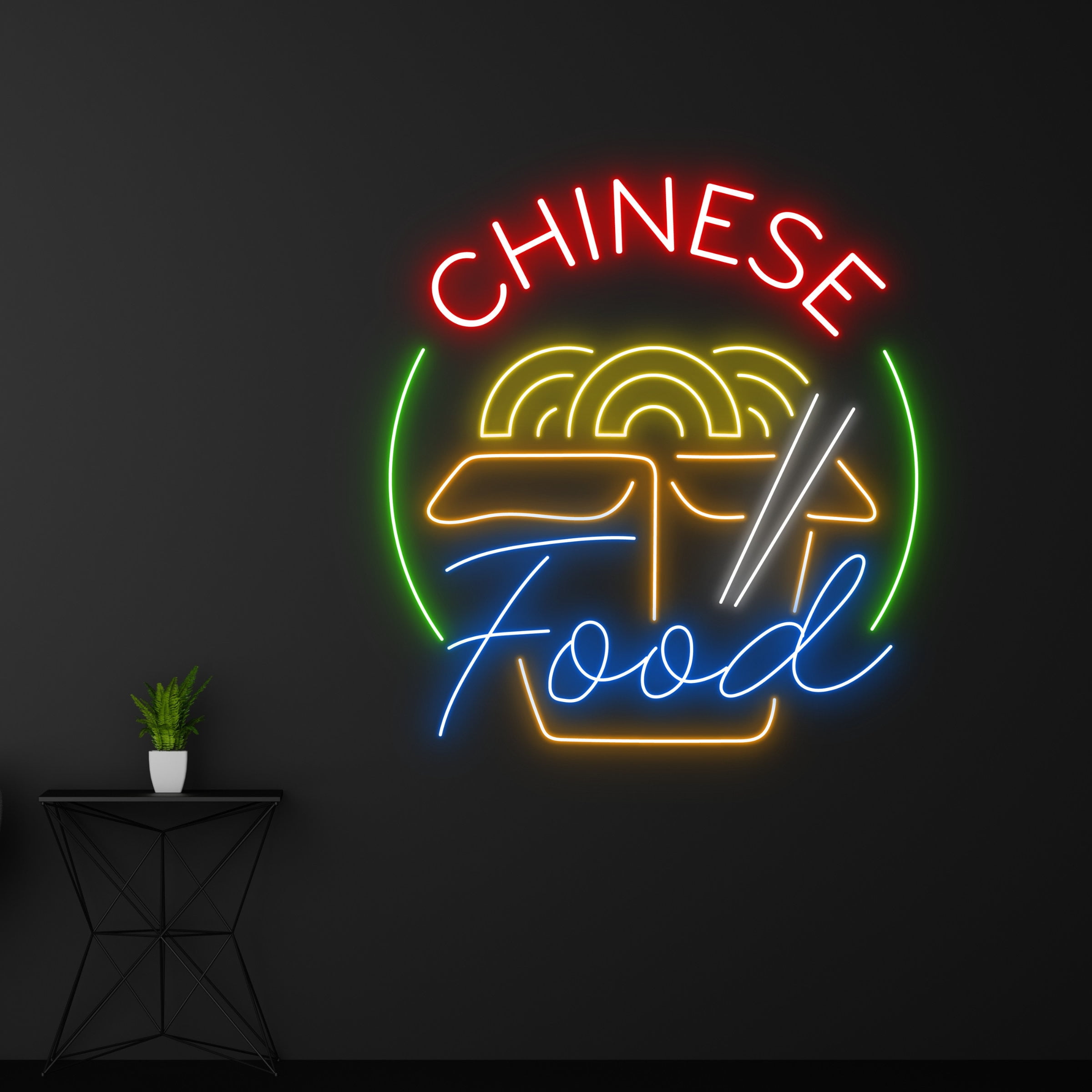C-craft Chinese Food Neon Sign - Vibrant LED Light for Authentic Street ...