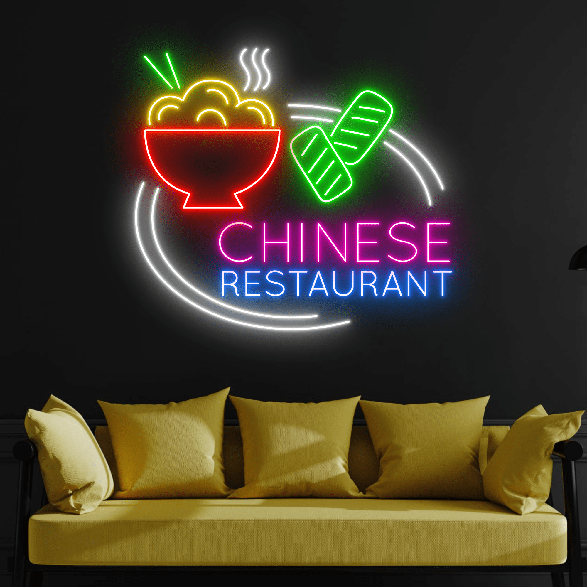 C-craft Chinese Food Neon Sign Wall Art Teen Room Decor Led Sign For ...
