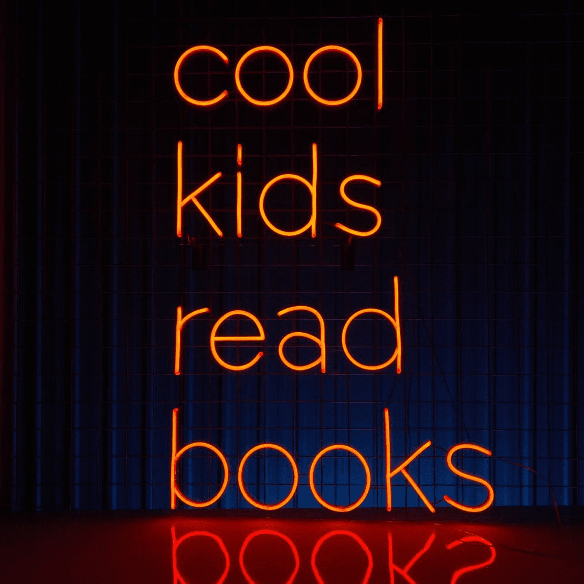 C-craft Cool Kids Read Books Neon Sign Wall Art Kids Room Decor Color ...
