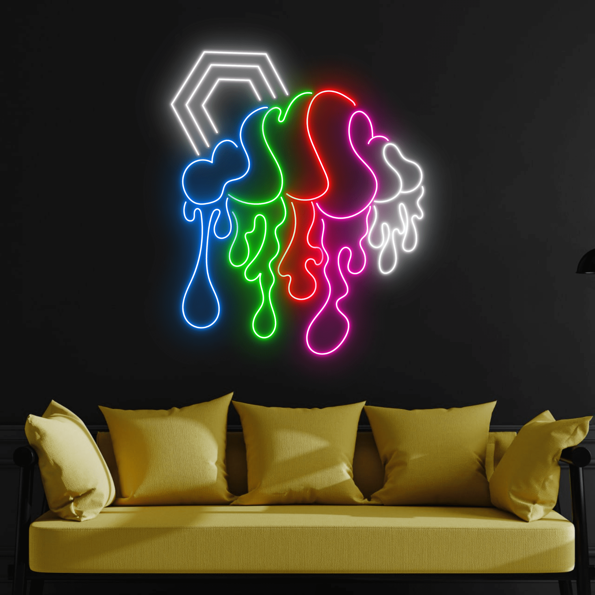 C-craft Dripping Neon Sign for Living Room Wall Decor Gift for Bedroom ...