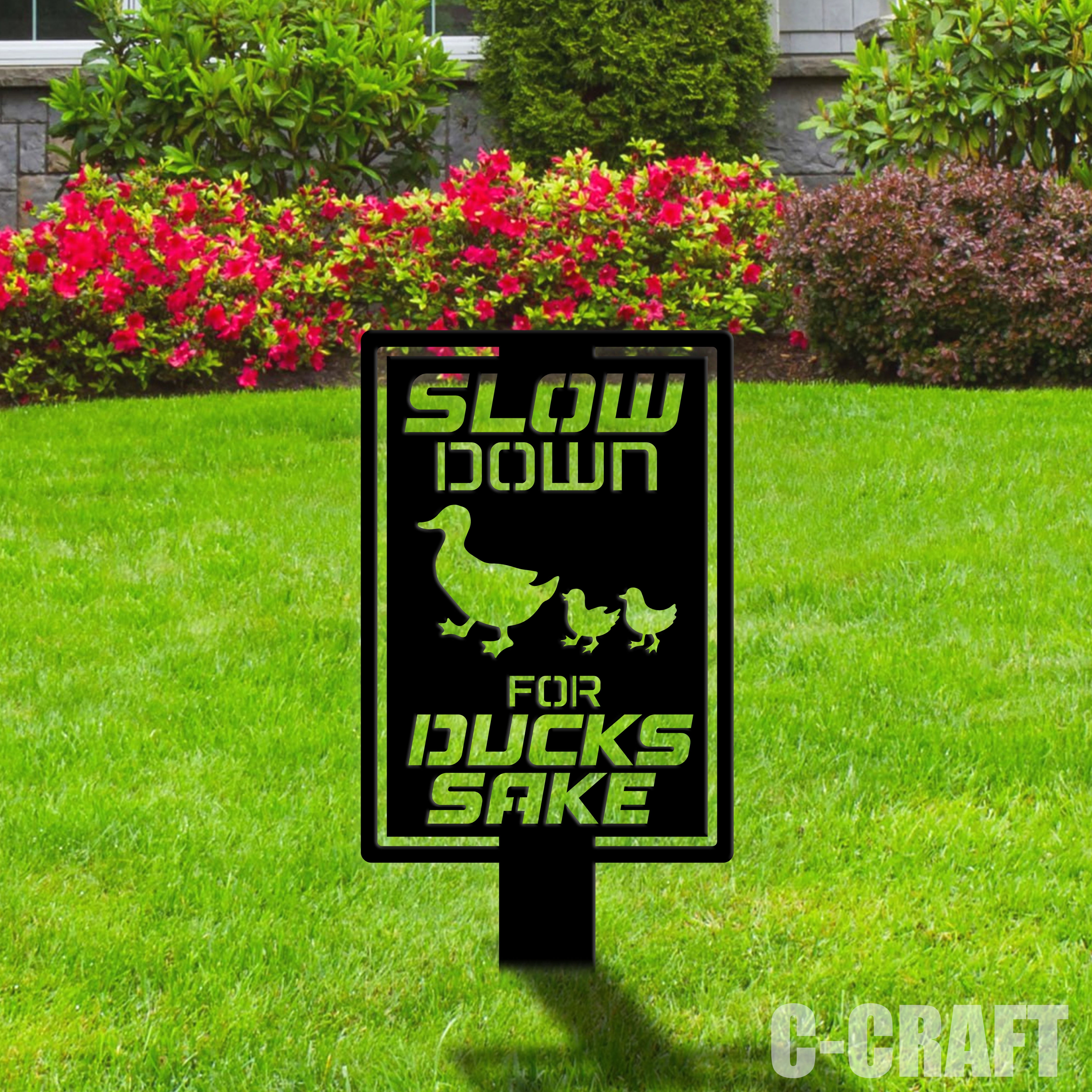 C-craft Ducks Crossing Zone Yard Sign for Enhanced Security - Walmart.com