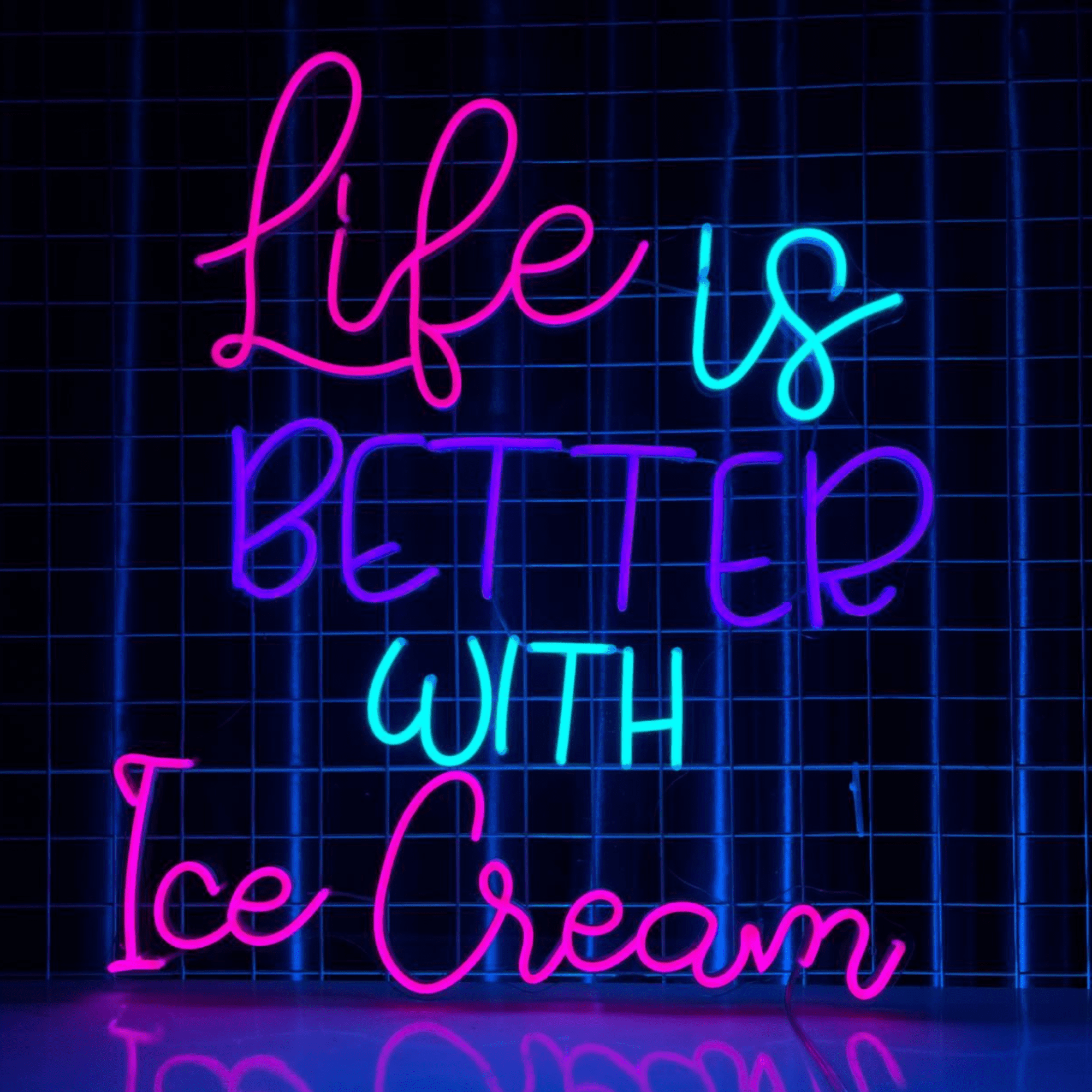 C-craft Enhance Your Space with a Vibrant Ice Cream Neon Sign Perfect ...