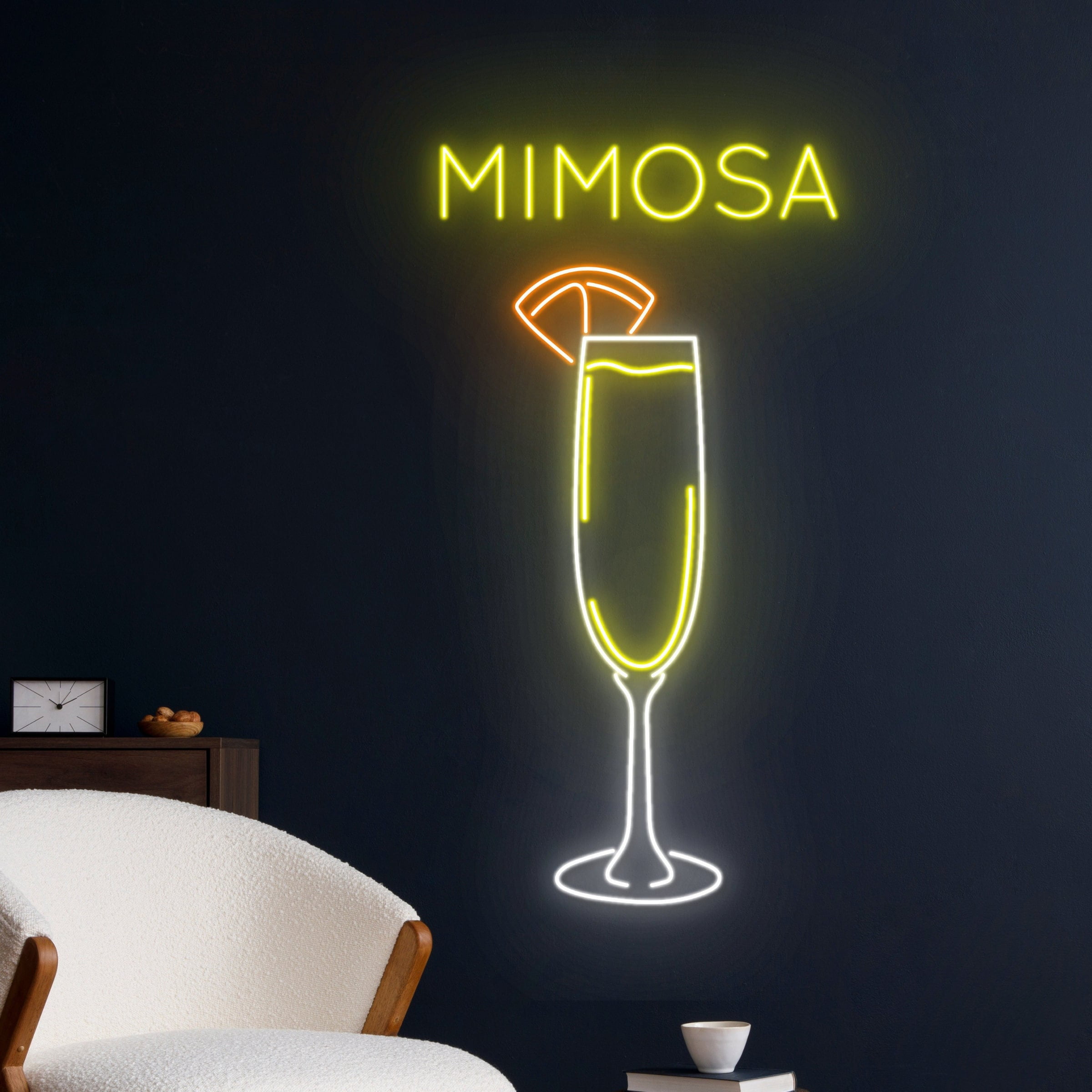 C-craft Mimosa Neon Light - LED & Neon Mimosa Cocktail Sign for Bars ...