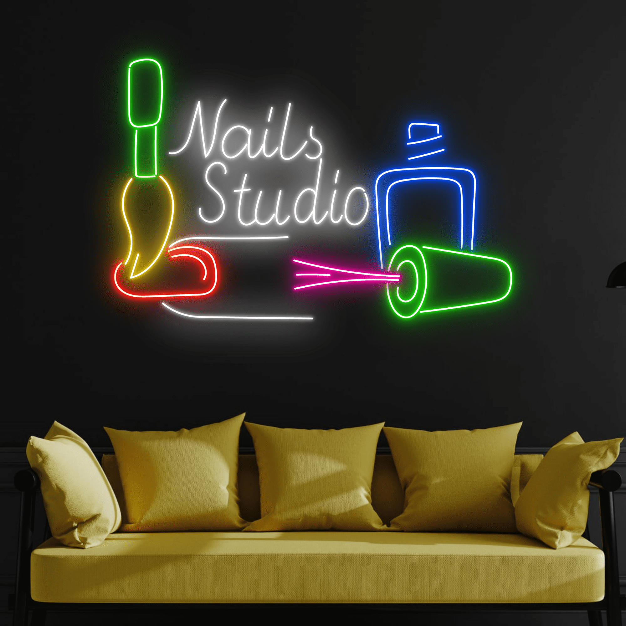C-craft Nails Neon Sign Wall Art Led Lights for Salon Wall Decorations ...
