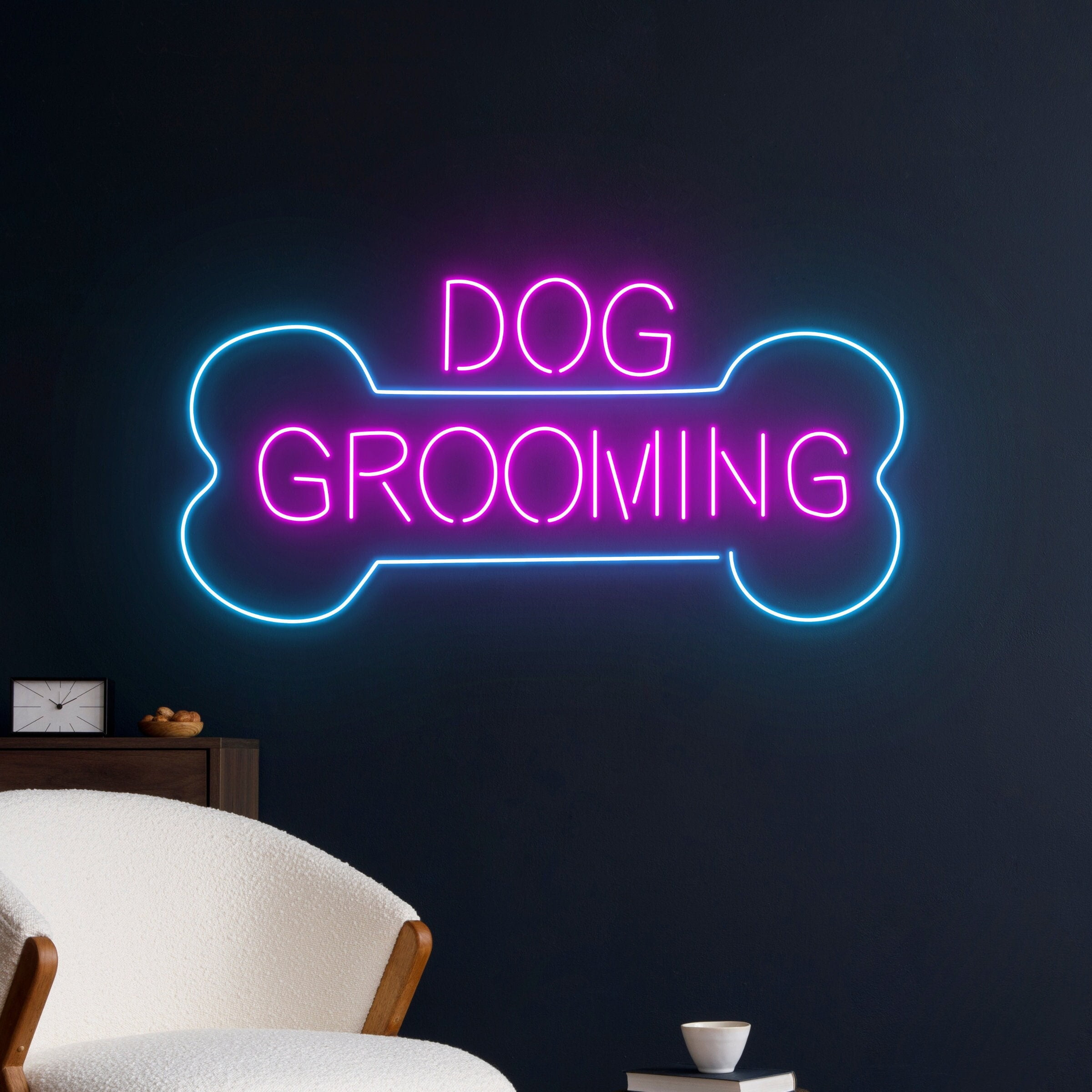 C-craft Radiant Dog Grooming Neon Light - LED Pet Store Sign for Dog ...