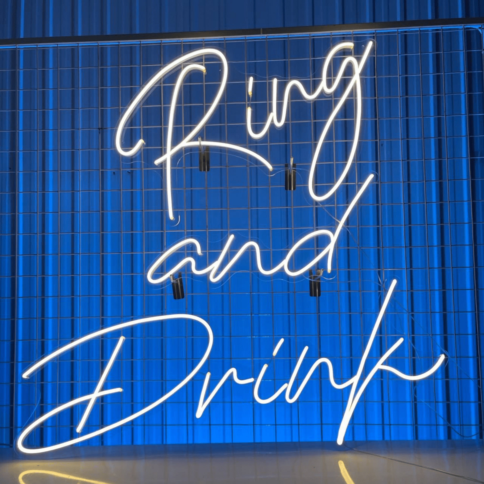 C-craft Ring & Drink Neon Sign Beer Club Decor Wall Art for Ultimate ...