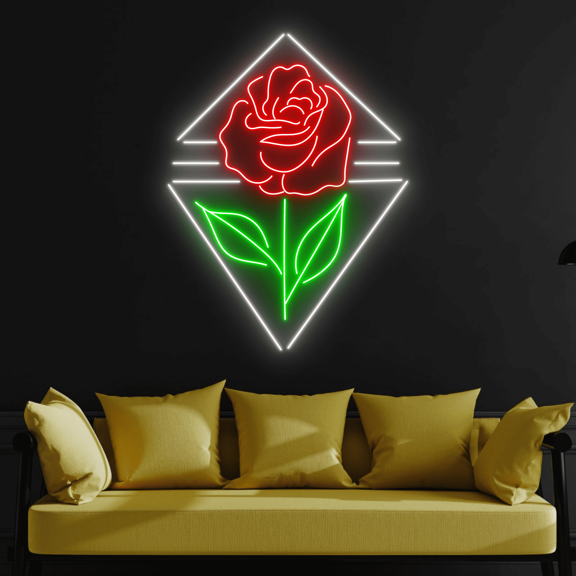 C-craft Rose Neon Sign for Living Room Wall Decor Lights for Bedroom ...