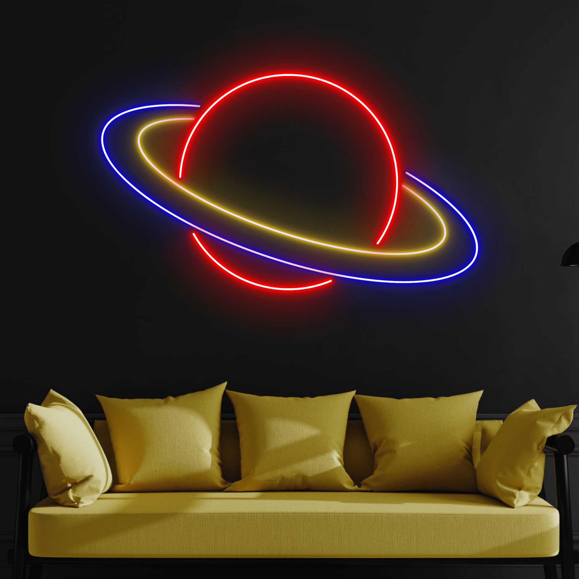 C-craft Saturn Neon Sign Wall Art Living Room Wall Decor Led Sign ...