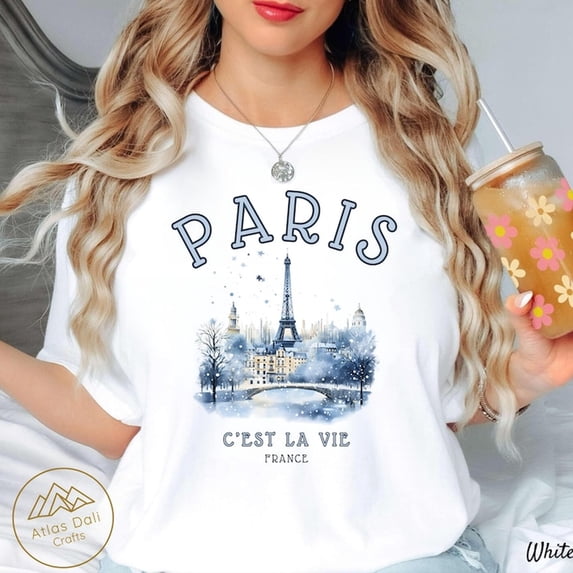 C'est la vie WoM1en S1Hirt, French WoR1DS T1EE, Paris S1Hirt, Gift for ...