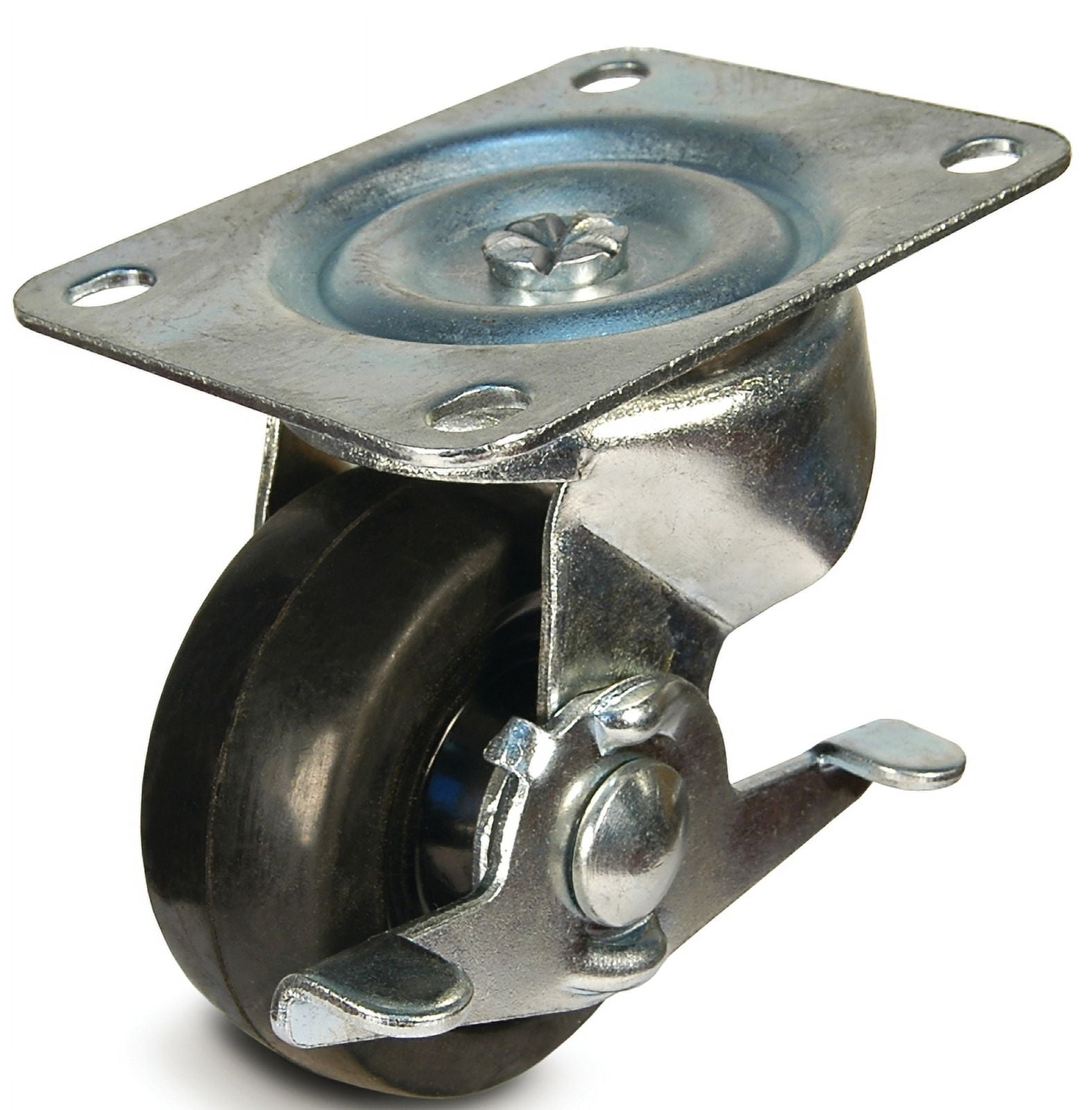 DH CASTERS C-GD40RSB Swivel Caster, 4 in Dia Wheel, 1-1/4 in W Wheel ...
