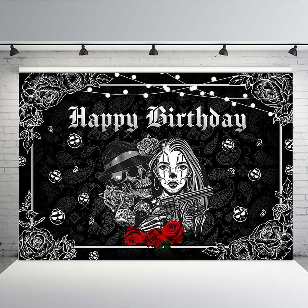 C-h-o-l-o Happy Birthday Backdrop Rose Flower C-h-o-l-o Theme ...