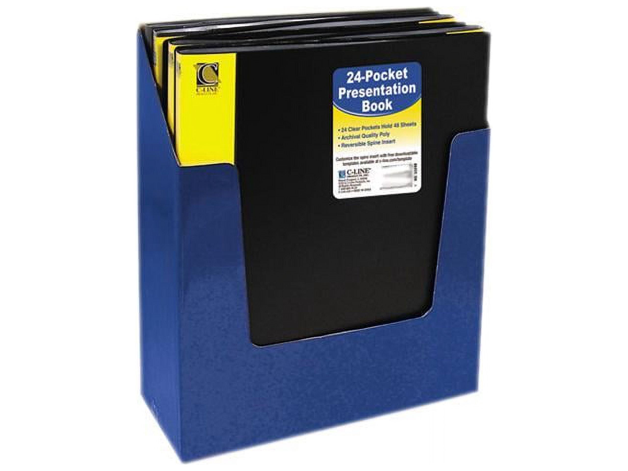 C-line 33240 Bound Sheet Protector Presentation Book, 24 Sleeves, 11 x ...