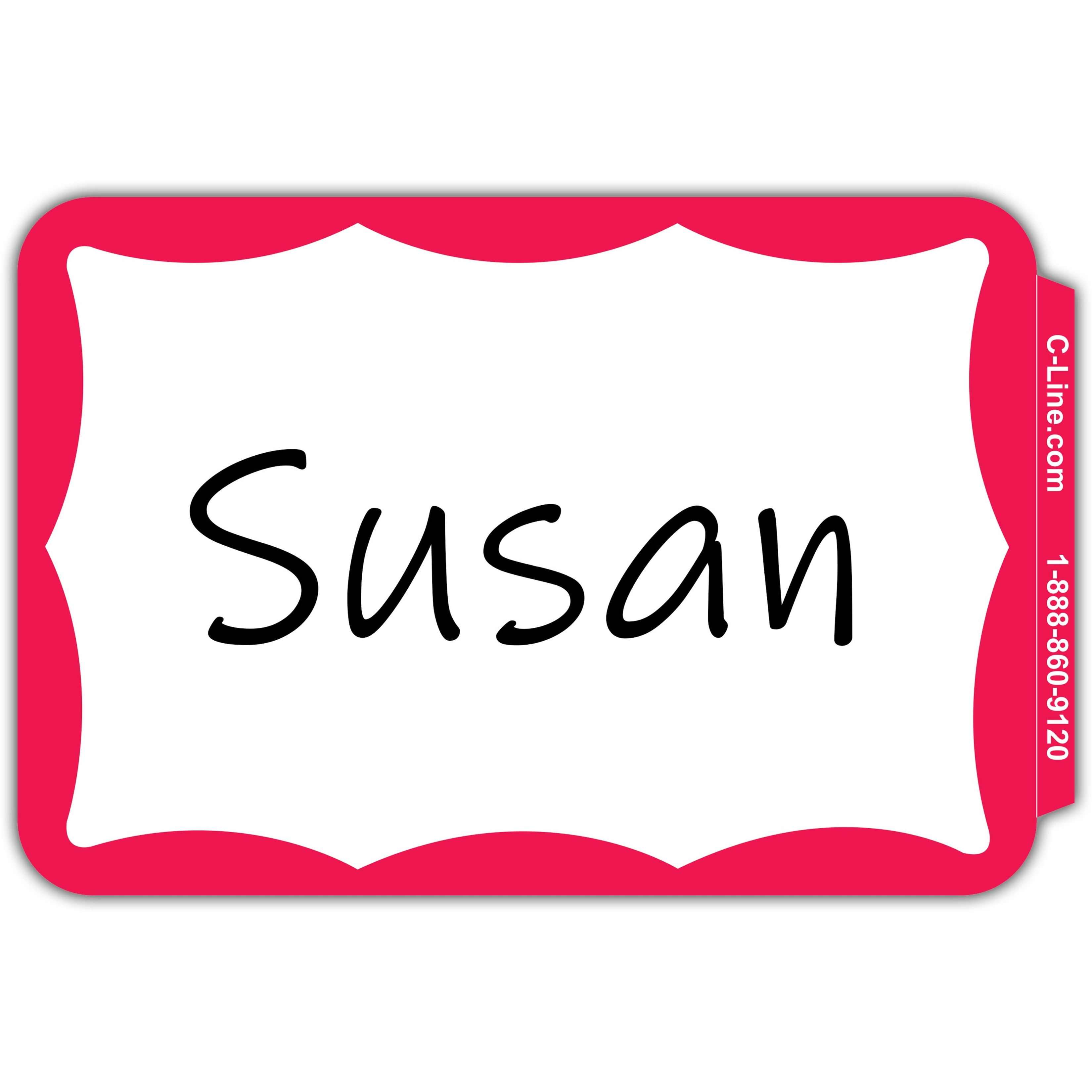 C-Line Self-Adhesive Name Tags - Walmart.com