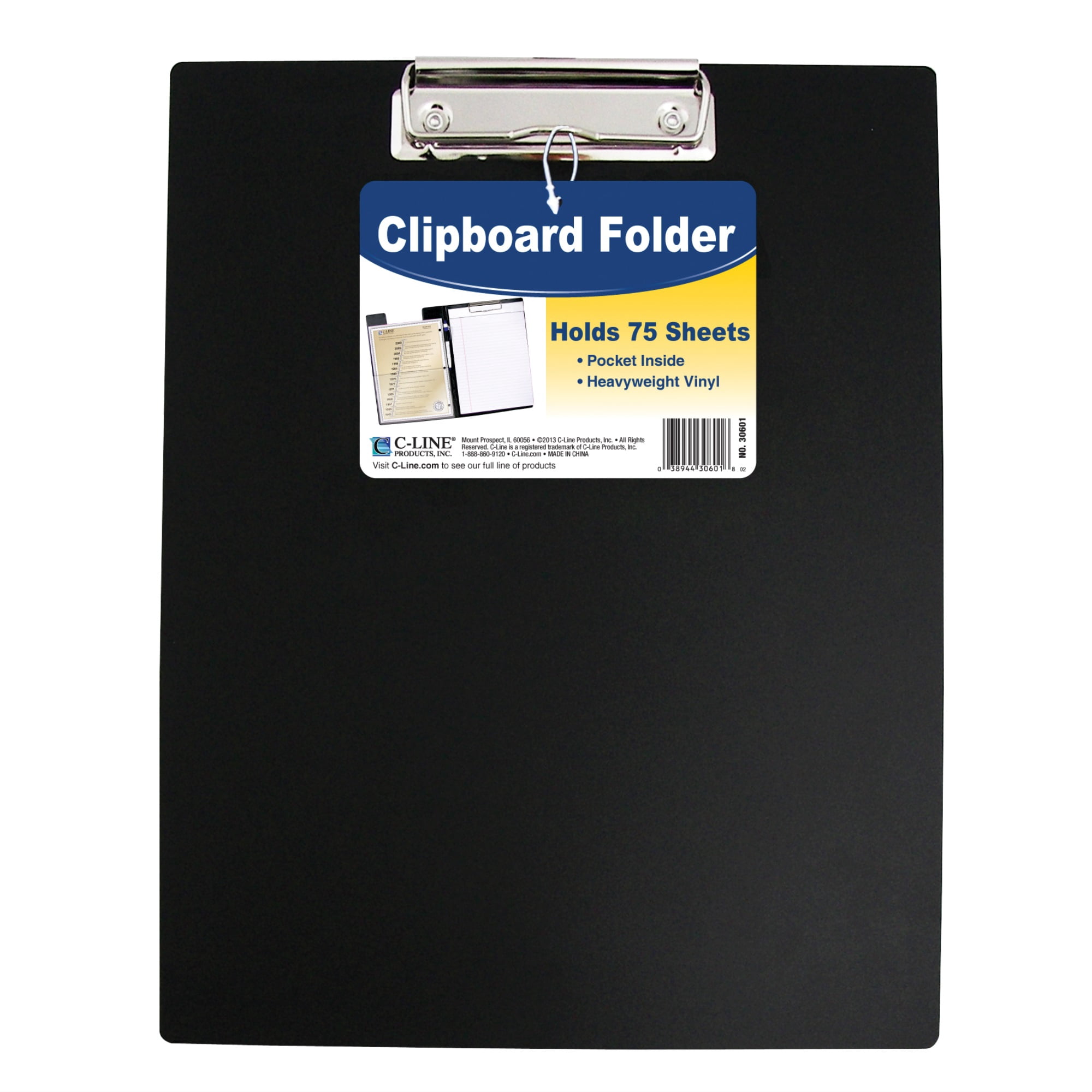 C-line Clipboard Folder, Black (Set of 12 Clipboards) - Walmart.com