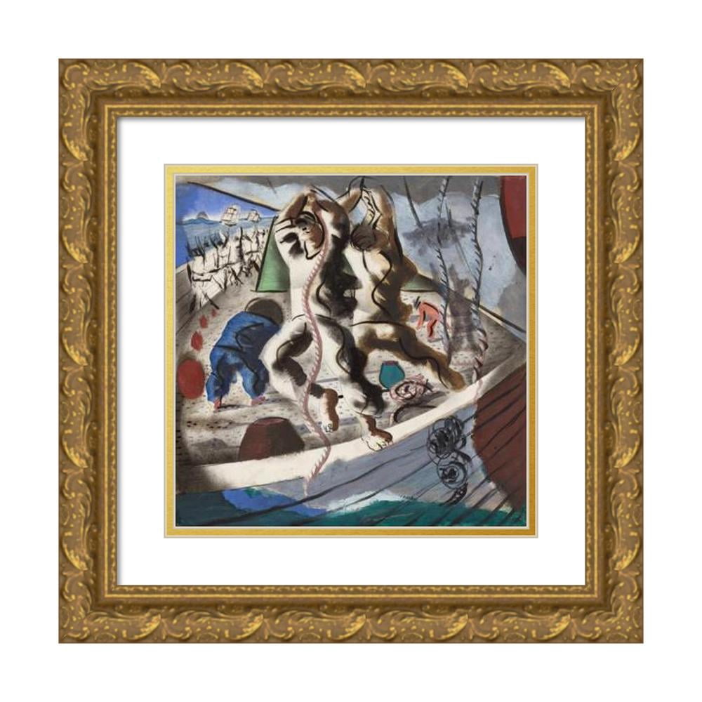 Cândido Portinari 20x20 Gold Ornate Framed and Double Matted Museum Art ...