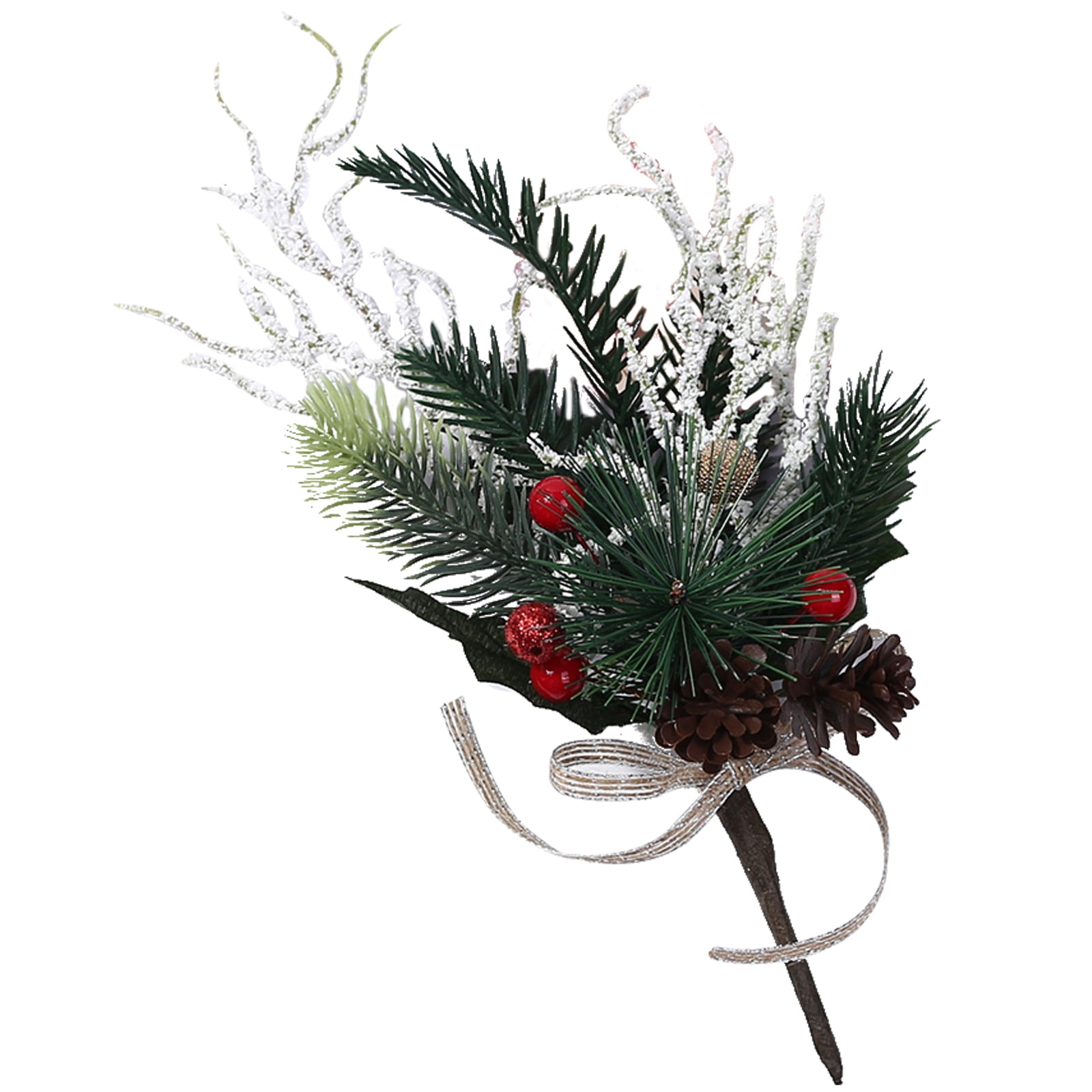 (C pine needle bow) simulation plant pine needle candy plastic flower ...