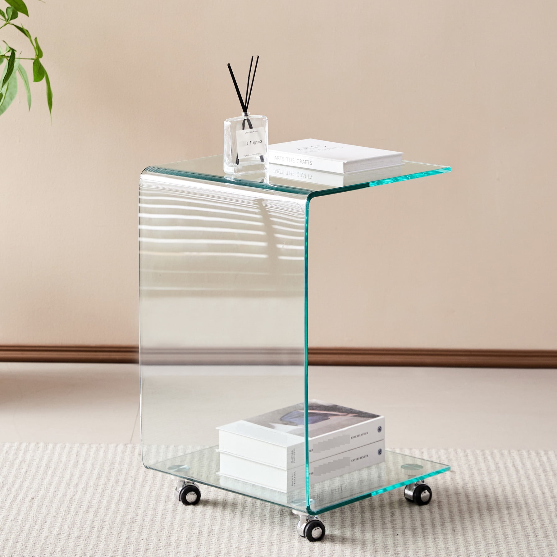 C - shaped Glass Picnic Table / In Outdoor and Dining Environments ...