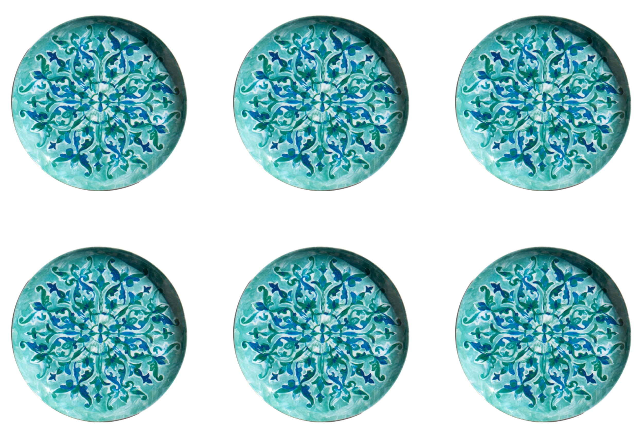 Côte D'Azur NewWave Melamine Salad Plate - Teal - 8.5" - Set of 6 ...