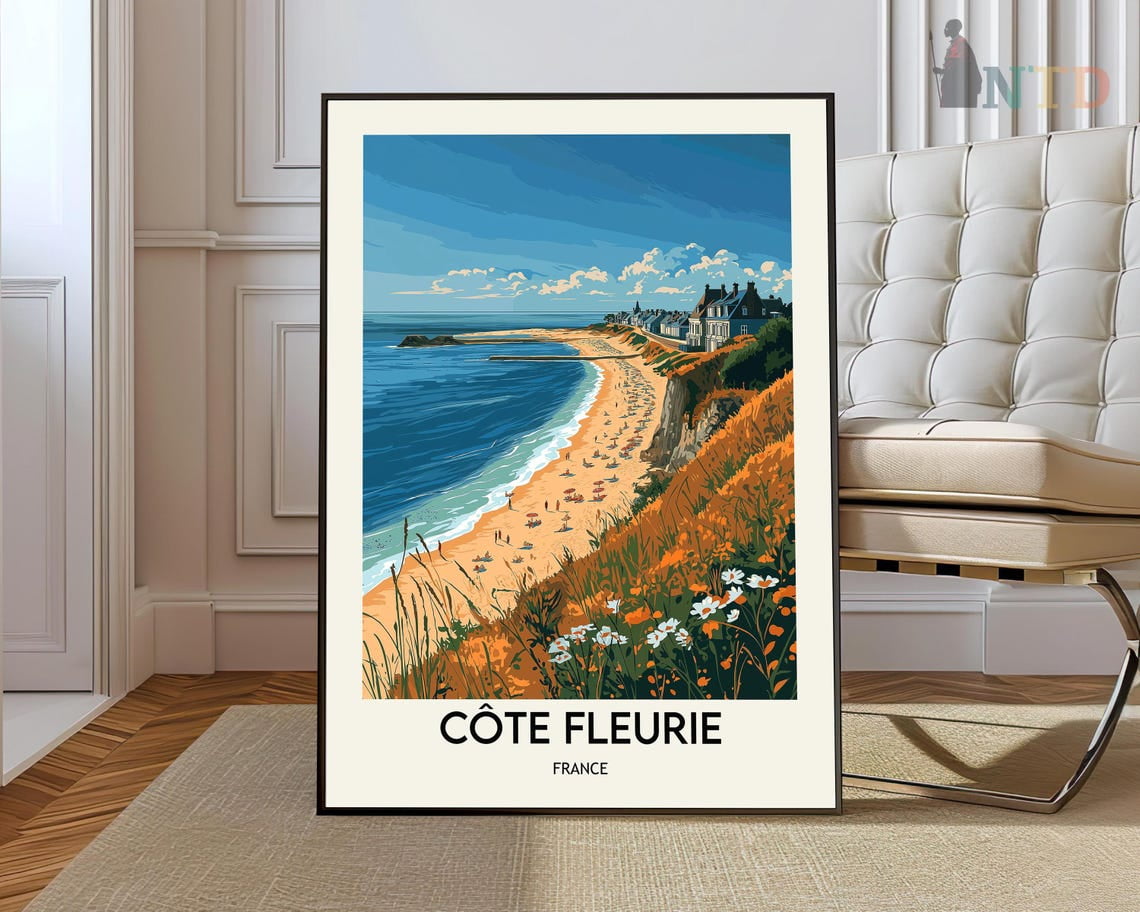 Côte Fleurie Poster, Côte Fleuriecôte Fleurie Print, Côte Fleurie Photo ...