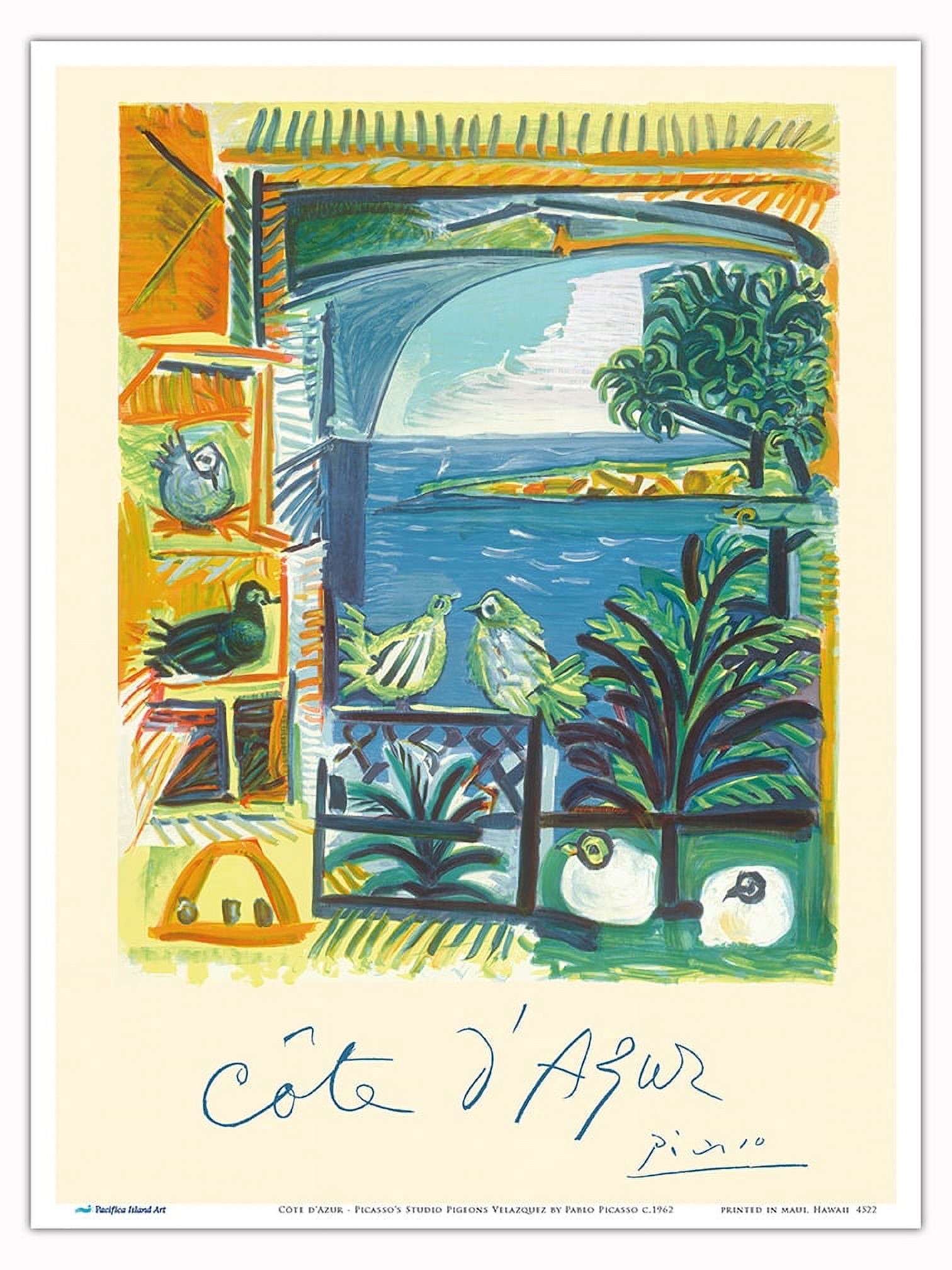 Côte d’Azur - Picasso’s Studio Pigeons Velazquez - Vintage Travel ...