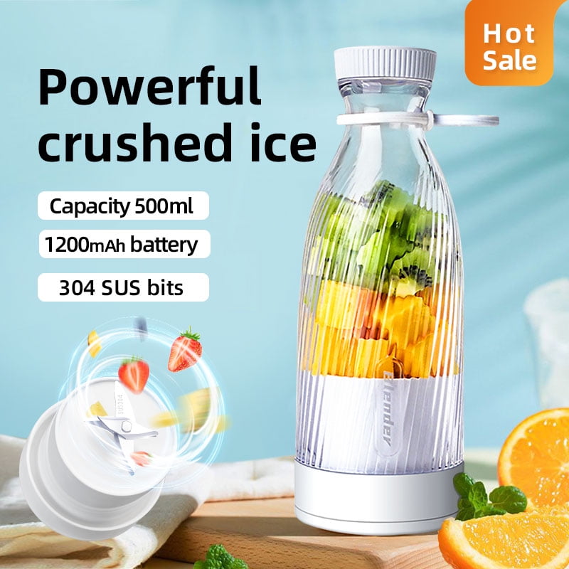 C008-White Electric Fruit Juicer Blender Juice Mixer Mini 500ML - Wireless Portable Household ...