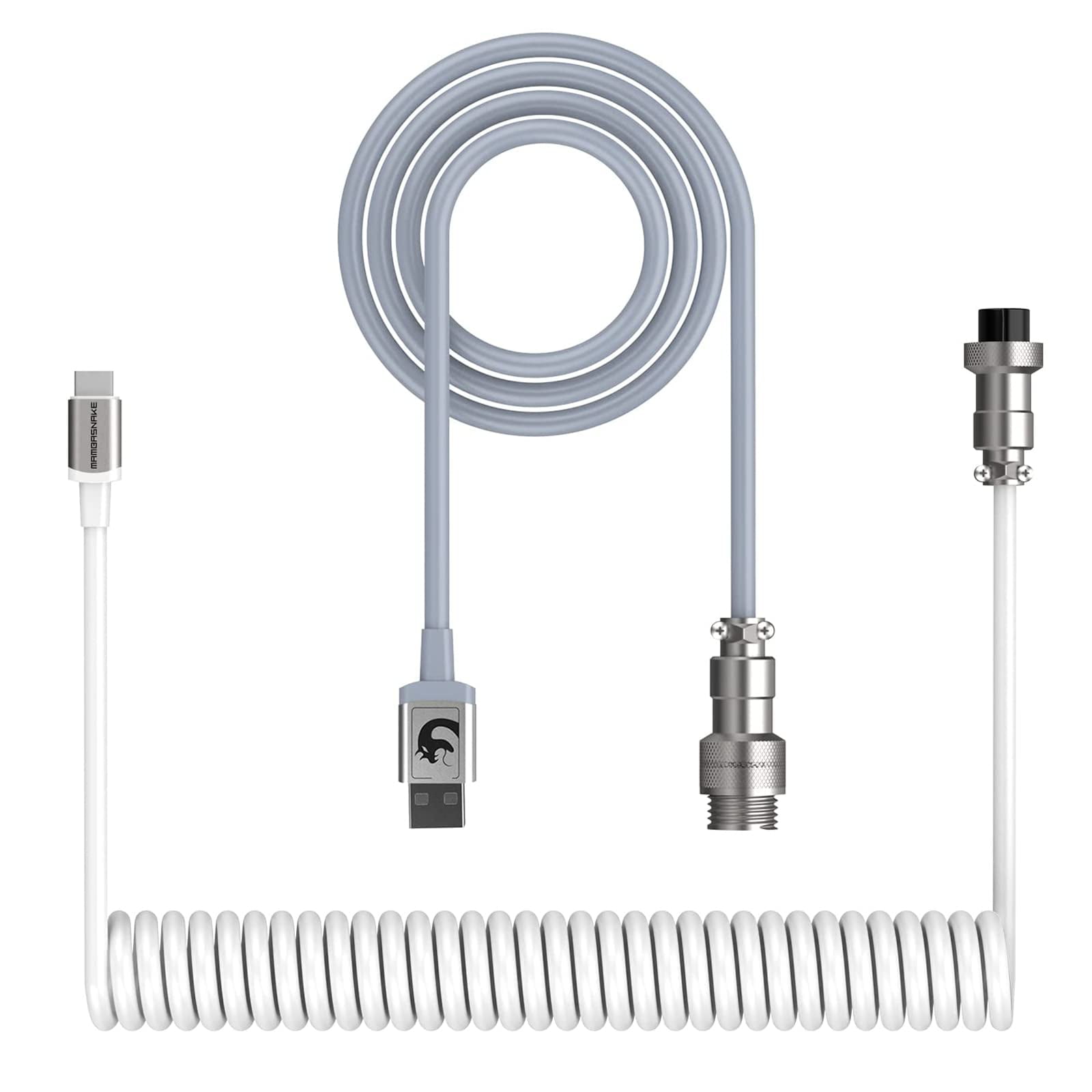 C01 Custom Coiled USB C to A Cable with Detachable Double Sleeved ...