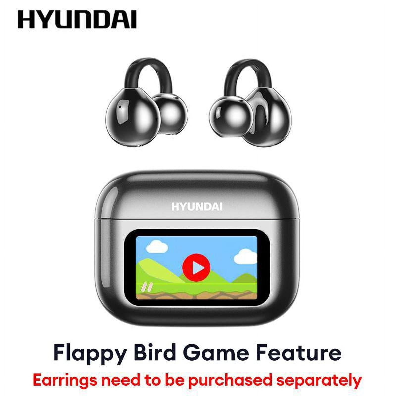 C02 Clip On Ear Headphones with LCD Full Color Touch Screen, Audio ...