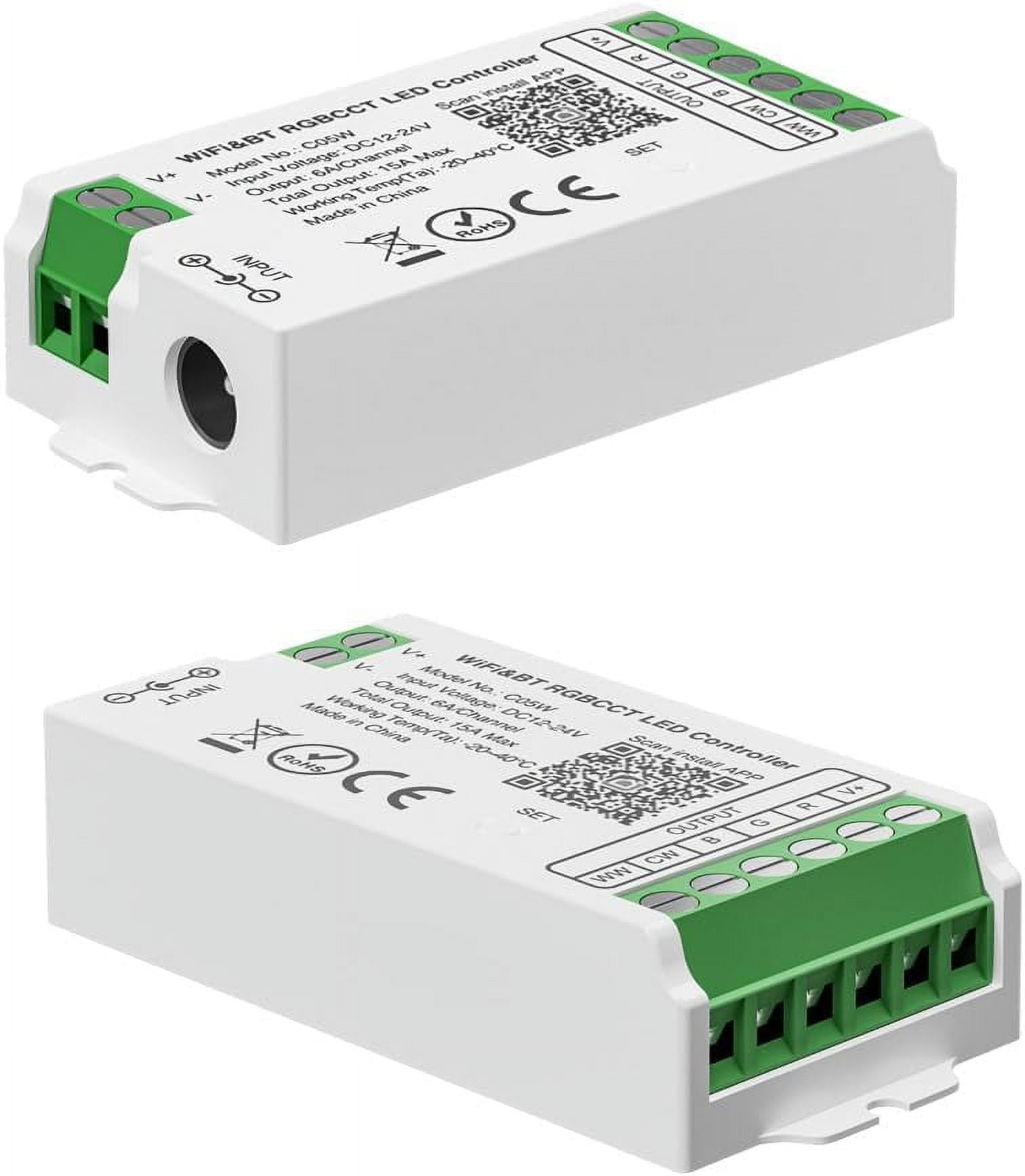 C03W 4Pin Rgb Led Strip Contrallor,2.4Ghz Wifi Group Controller Alexa ...