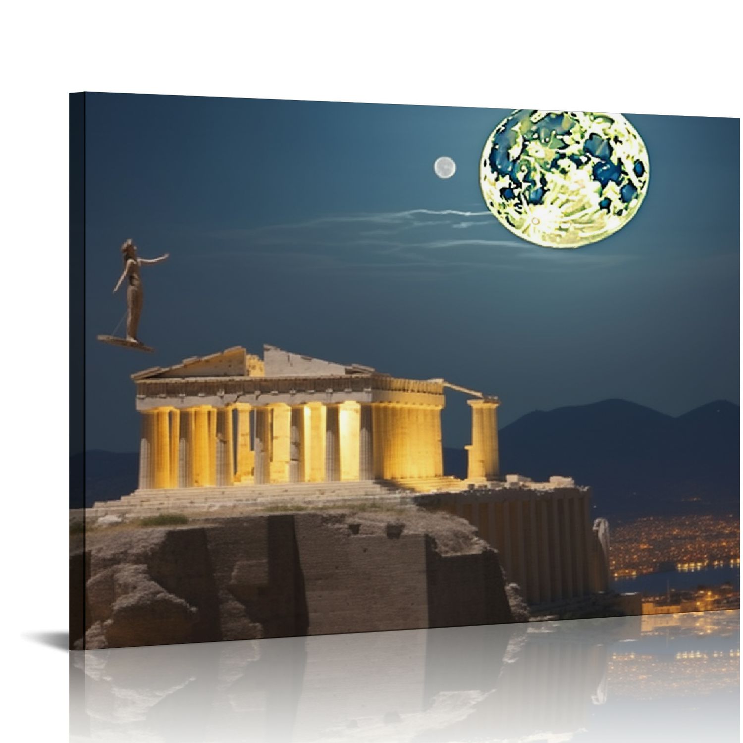 C04-GENYS Acropolis Of Athens Greece Poster Canvas Pictures Wall Art Decor Prints Printing For ...